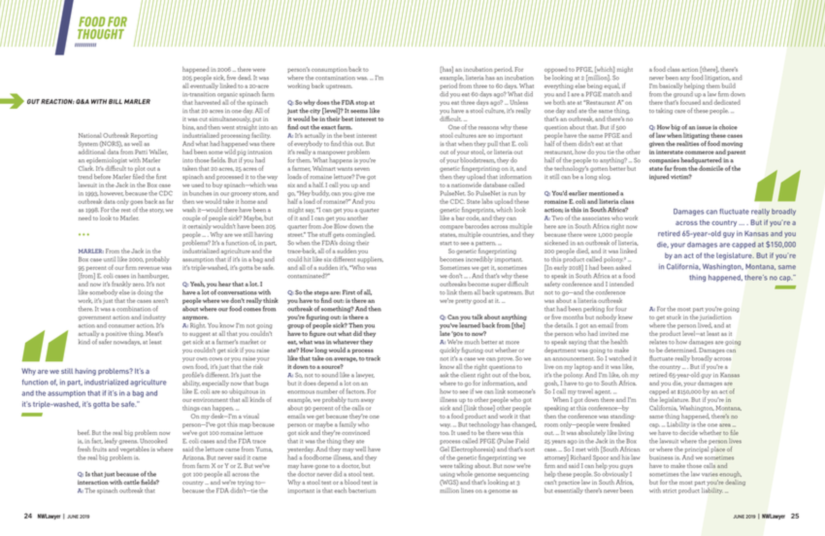 Marler Clark Profile: Practice long enough and someone may say ...