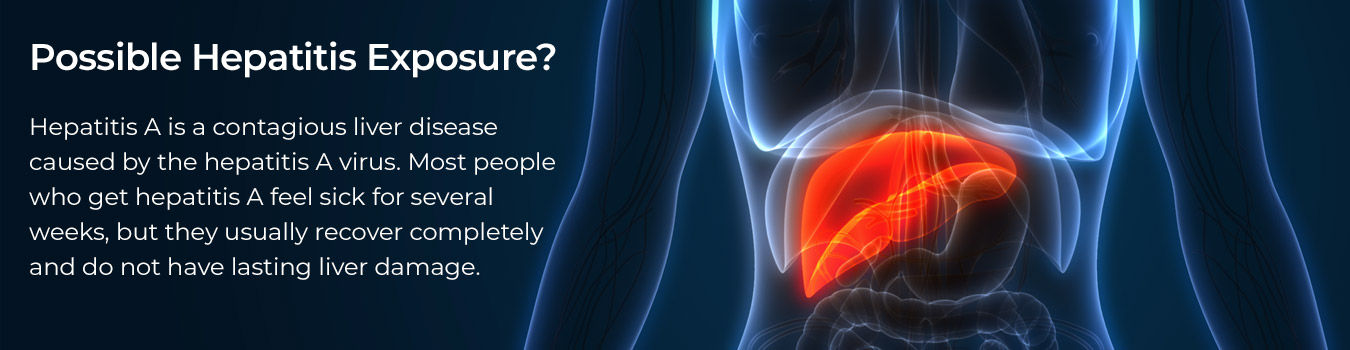 If it is another day there must be a hepatitis A positive food service ...